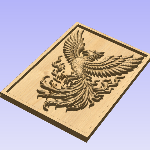 🦅 Phoenix Fire 3D Model for CNC – Mythical Bird Relief STL・ STL File ...