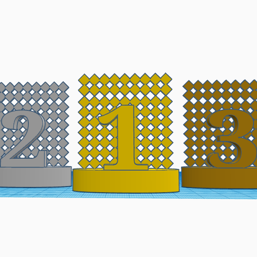 STL file First, Second, and Third Place Trophies 🏆 (GCODE)・3D printer design to download・Cults