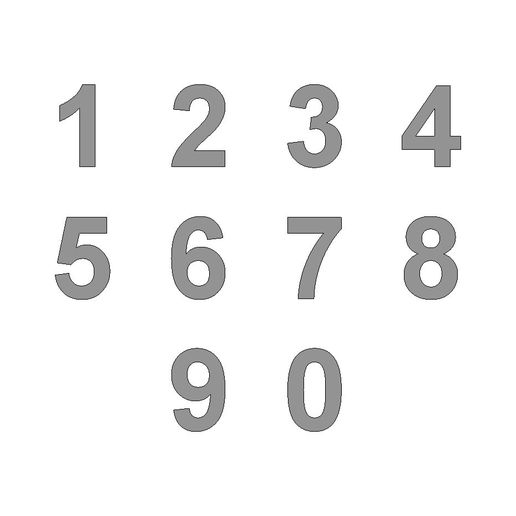 🧑‍🎨 Arial Font Zahlen Alphabet Number・ STL File for 3D printing・Cults