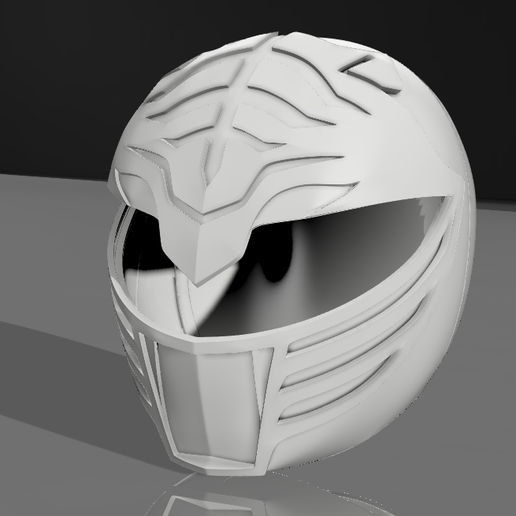 🪖 HELM POWER RANGERS MMPR WEISS RANGER STL・ STL Datei für ・Cults