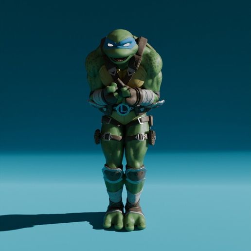 🥷 Ninja Turtle low poly・ STL File for 3D printing・Cults