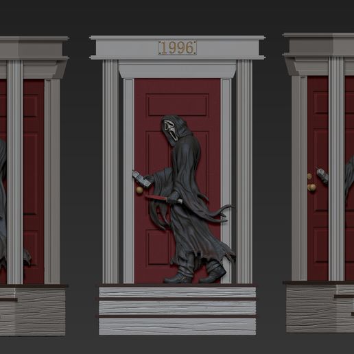 🚪 Scream Door - Statue・ 3D File for 3D printing・Cults