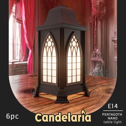 🔦 Candelaria - Pentagoth Nano Table Lamp - E14・ STL File for 3D ...