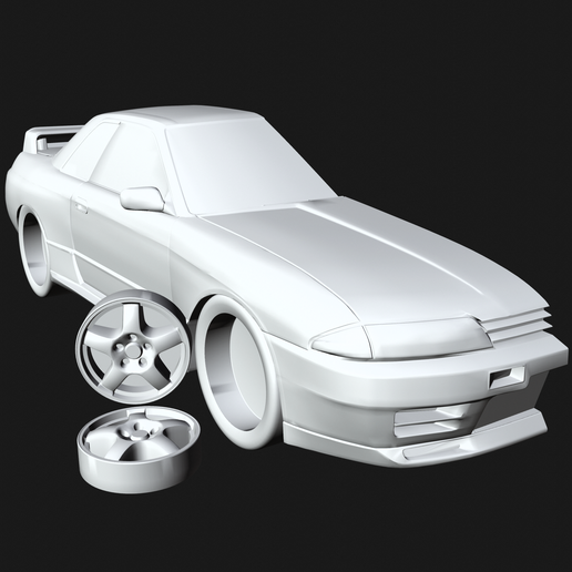 🚗 Nissan Skyline GT-R R32 Wall-mounted・ STL File for 3D printing・Cults