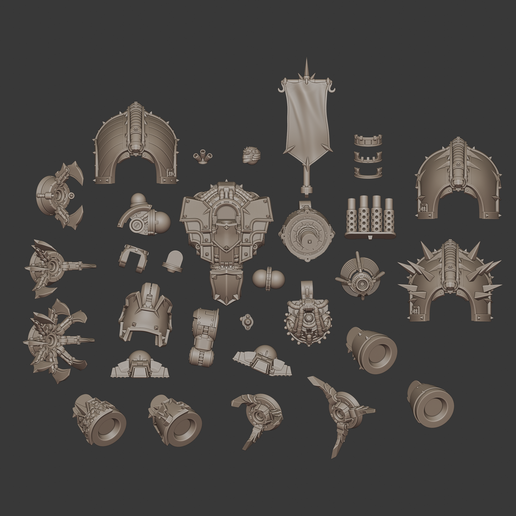 🤖 CRONUS ancient robot. Dark version・ 3D File for 3D printing・Cults