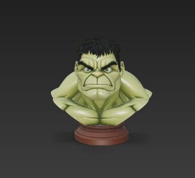 👤 hulk bust・ STL File for 3D printing・Cults