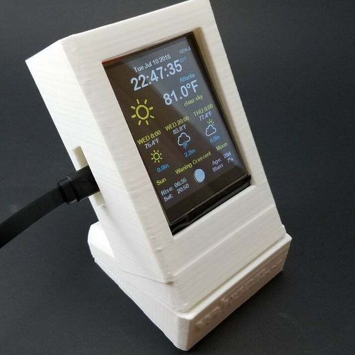 Free STL file Case for ThingPulse ESP8266 WeatherUnderground display kit・3D printer model to ...