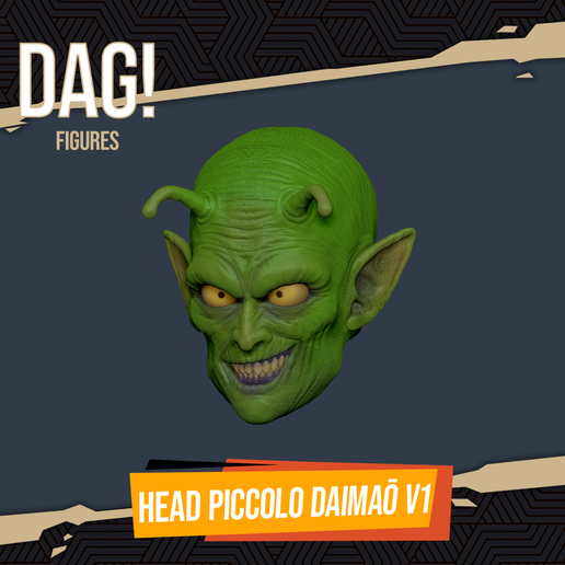 OBJ file Piccolo Daimaō - Head 💀 ・3D printing design to download・Cults