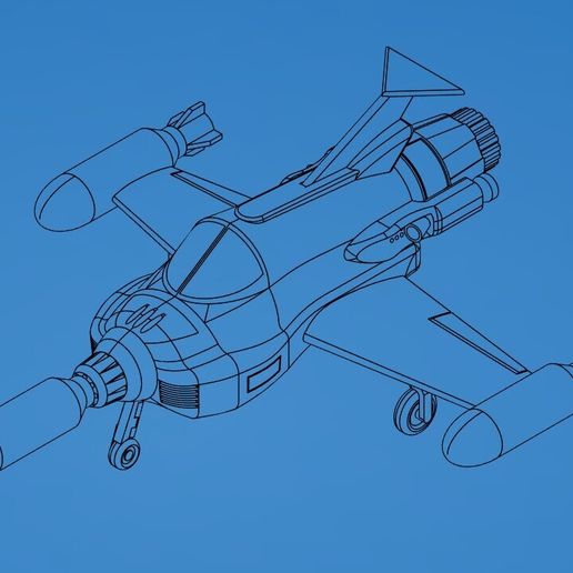 STL file SHADO-W Starfighter 🛸 ・Template to download and 3D print・Cults