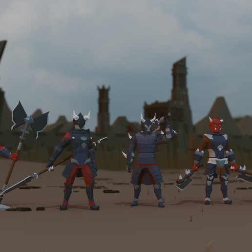 🖼️ low Poly Demons・ 3D File for ・Cults