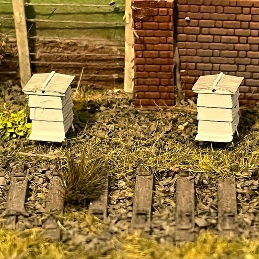 🛤️ Model Railway - Beehives・ STL File for 3D printing・Cults