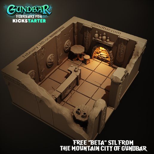 ⛰️ The Mountain City of Gundbar | 3D Printable Terrain *sample room ...