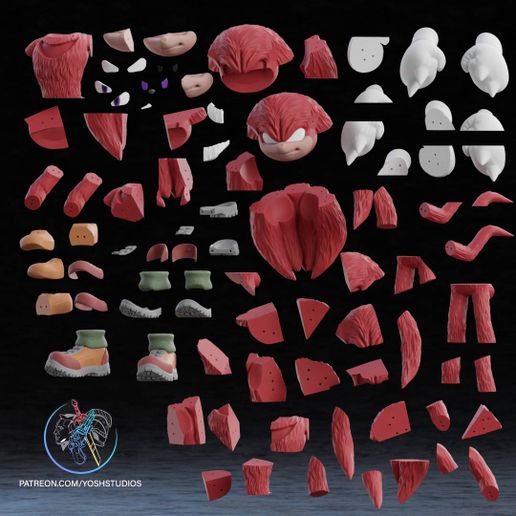 🖨️ Life-Size Sonic Bundle 3D Printer File STL (Shadow and Knuckles ...