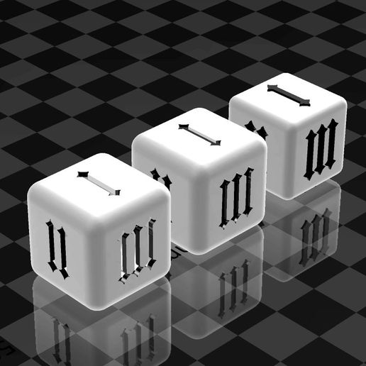 STL file dice roman numbers - inprint-hollow-stamp versions 🎲 (3MF)・3D ...