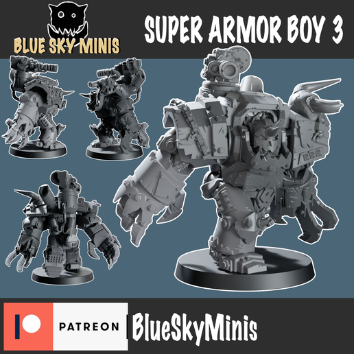 🔝 Super Armor Boys・ 3D File for ・Cults