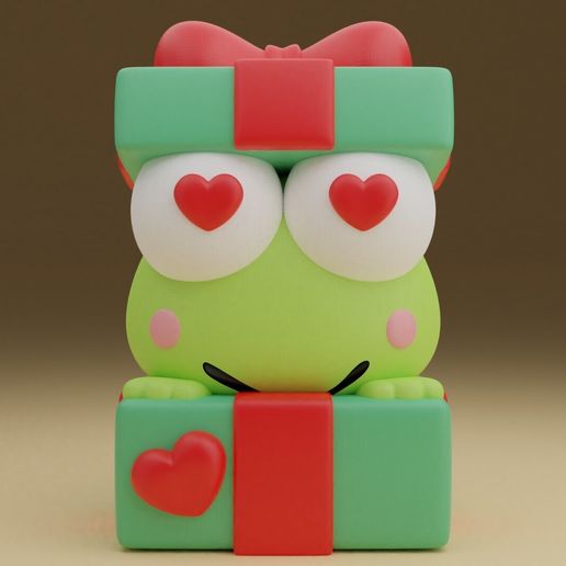 STL file Keroppi sanrio valentine figure 🦸 ・Template to download and 3D ...