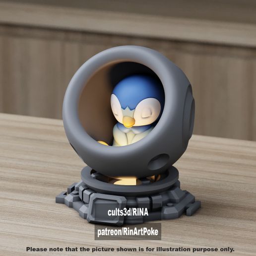 🐉 Piplup in healing machine pods from pokemon・ STL File for 3D printing ...