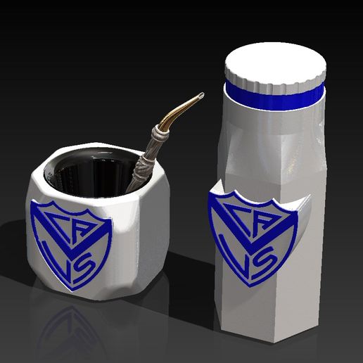 Archivo STL SET MATERO VELEZ SARSFIELD - SACA-POLVILLO Y MATE 🧉 ・Modelo para descargar y ...