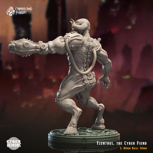 👹 Tzenthus, the Cyber Fiend・ 3D File for 3D printing・Cults