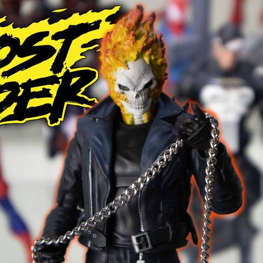STL file GHOSTRIDER HEAD blaze/ketch for marvel legends and mafex 👾 ・3D ...