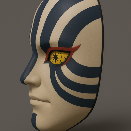 🎭 Akaza mask demon slayer - kimetsu no yaiba・ STL File for 3D printing ...