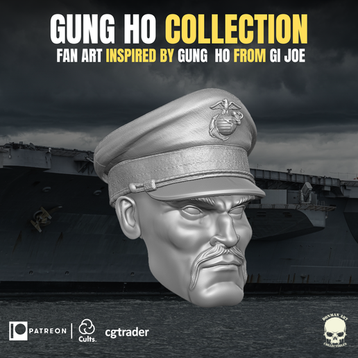 🎨 Gung Ho Collection Fan Art Heads・ STL File for ・Cults