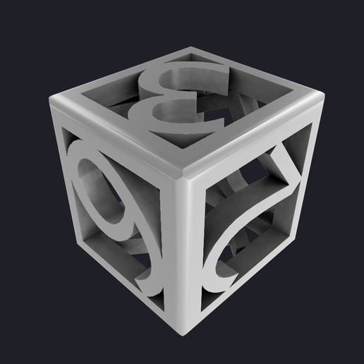 🎲 Cube dice with 3D numbers 3D MODEL・ 3D File for 3D printing・Cults