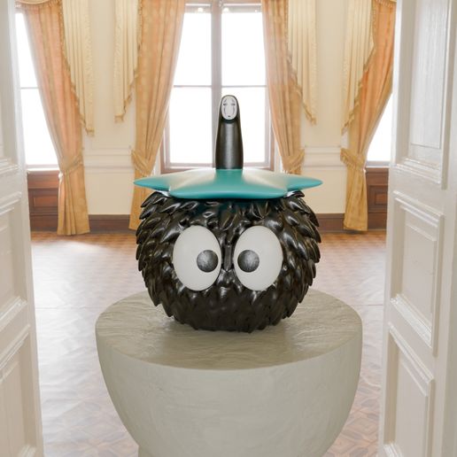 🫙 Soot Sprite Jar or Vase with No Face Star lid. Studio Ghibli Fan Art ...