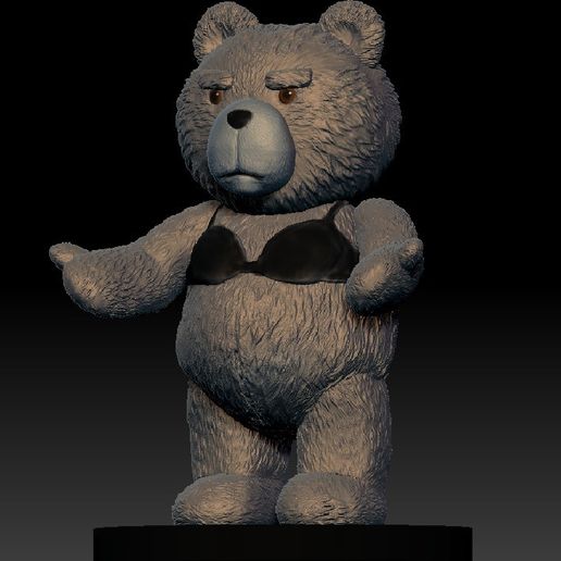 🐻 TED - ted bear with bra (resin)・Free STL File for 3D printing・Cults
