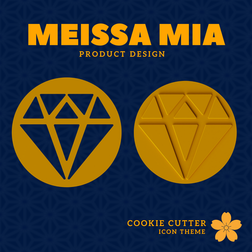 🔆 Shine Bright – Diamond Icon Cookie Cutter 3D Print File・Free STL File ...