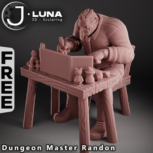 🖥️ Dungeon Master Randon・Free STL File for 3D printing・Cults