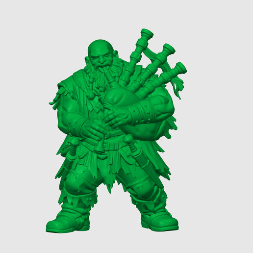 🎲 Jolly Giant Bard with Bagpipes RPG Character・ STL File for 3D ...