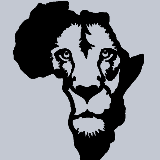 STL file Lion 2d-art wall picture 🦁 (DXF)・3D print design to download・Cults