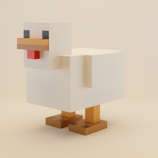 STL file Minecraft Chicken 🐔 ・Template to download and 3D print・Cults