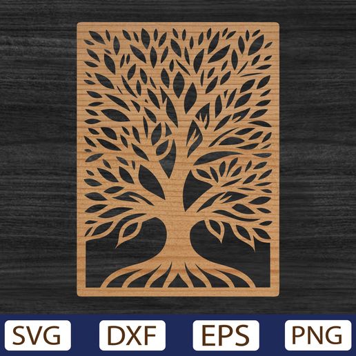 3D file Tree Panel Laser Cut File SVG 🌳 ・3D printer model to download・Cults