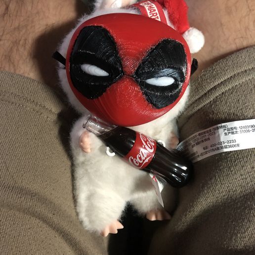 🎨 Deadpool labubu máscara・Archivo 3MF para Impresión 3D・Cults