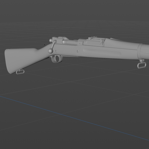 OBJ file Digital model of the US Springfield M1903-1 rifle 🗺️ ・Template ...