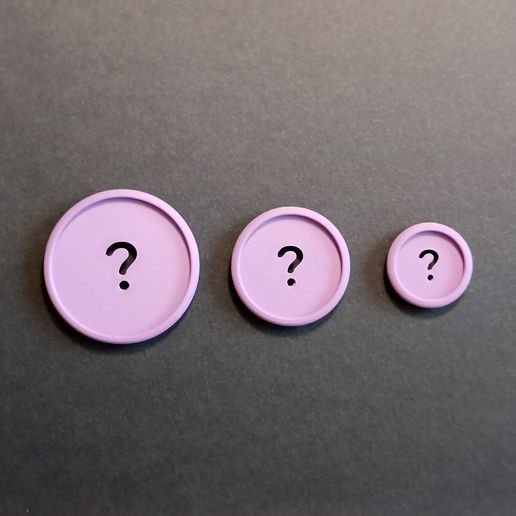 Planner Discs With Question Mark Shape・ STL File for ・Cults