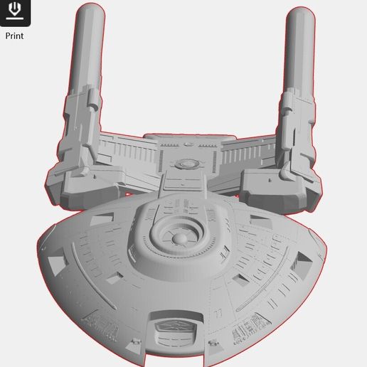 ⭐ Normandy Class - Star trek federation starship・ STL File for 3D ...