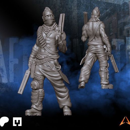 🎲 Riot Survivor Prisoner – Post-Apocalyptic STL Model・ STL File for 3D ...