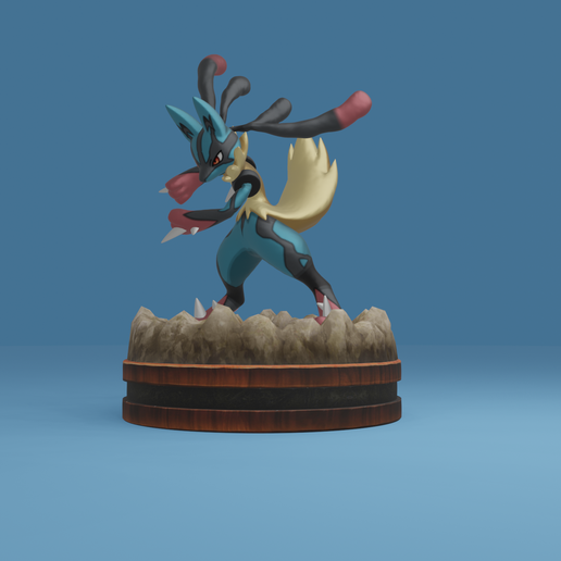 🐉 POKEMON MEGA LUCARIO・ STL File for ・Cults