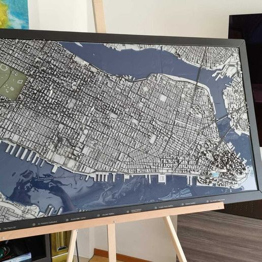 3D print 3D Manhattan | Digital Files | 3D STL File | NYC 3D Map | 3D ...