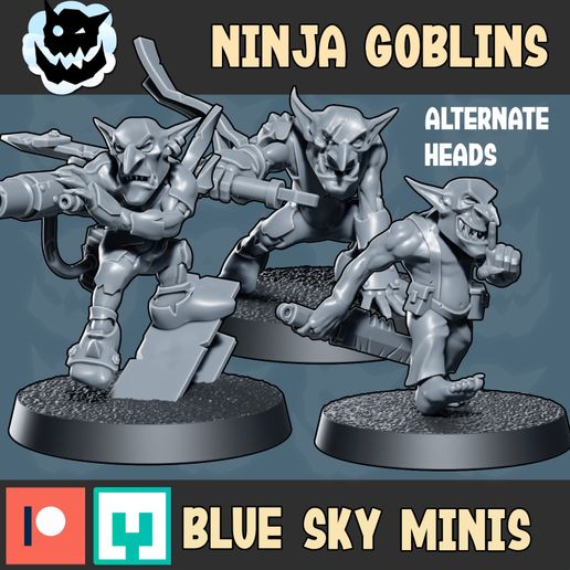 🥷 Ninja Goblins・ 3D File for 3D printing・Cults