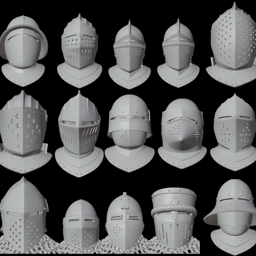 mediaeval helmets