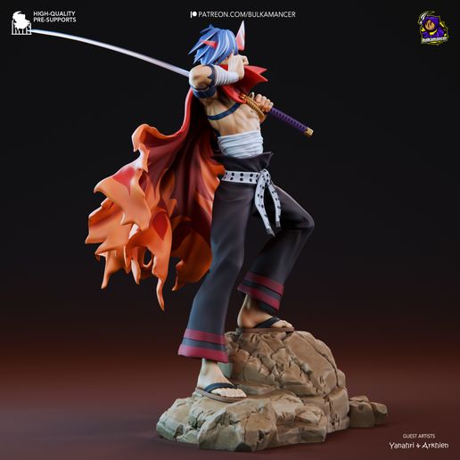 👾 Kamina | Gurren Lagann | 253mm・ 3D File for 3D printing・Cults