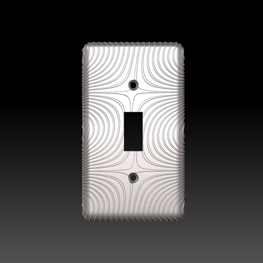 🌊 Waves Switch Cover・ STL File for 3D printing and CNC machining ...