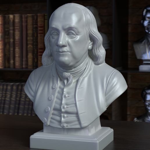 👤 Benjamin Franklin Bust – Neoclassical Bust, 3D Printable STL File・ 3D ...