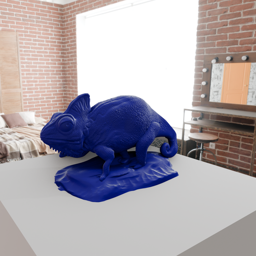 STL file chameleon walking statue STL 🚶 ・3D printable model to download ...