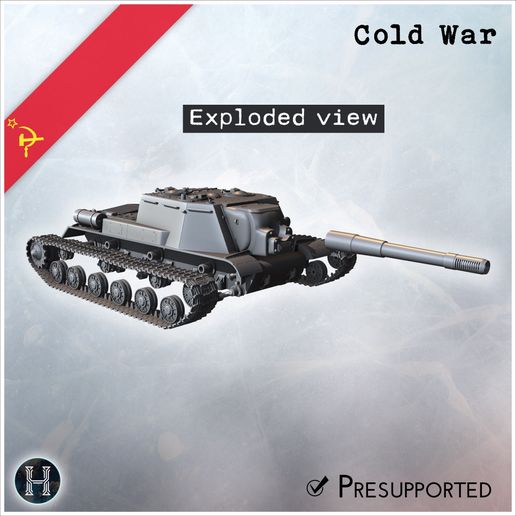 🔫 ISU-152K modernized self-propelled gun - Soviet Union Communism Red ...