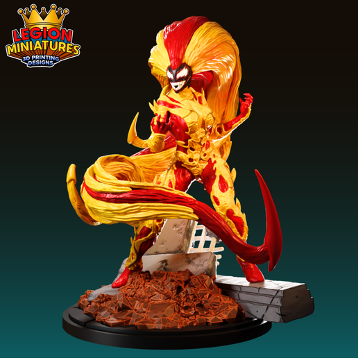 🦸 Marvel crisis protocol scream presupported included・ STL File for 3D ...